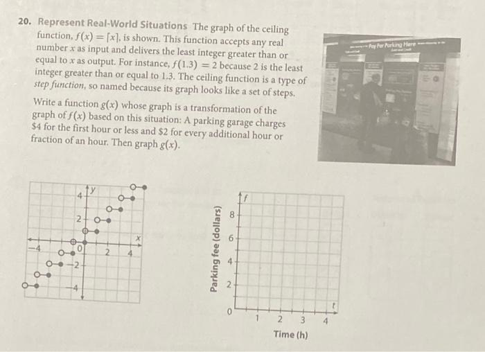Solved 20. Represent Real-World Situations The graph of the | Chegg.com