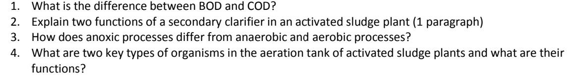 Solved 1. What is the difference between BOD and COD? 2. | Chegg.com