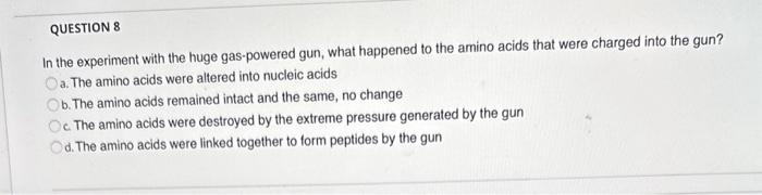 Solved In the experiment with the huge gas-powered gun, what | Chegg.com