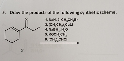 Solved Draw the products of the following synthetic | Chegg.com