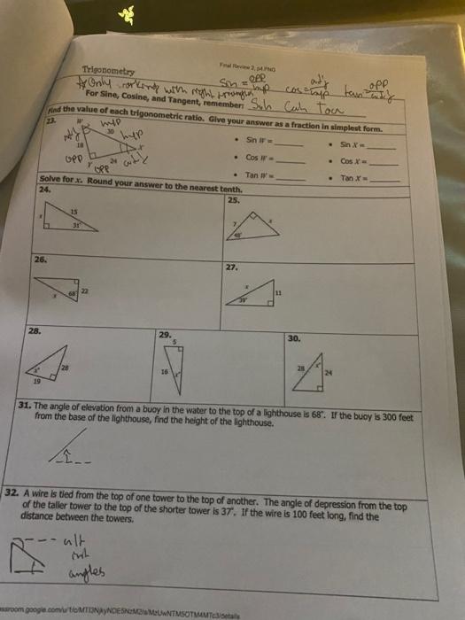 Solved 2. Trigonometry QER #Only rorking with right ringer | Chegg.com
