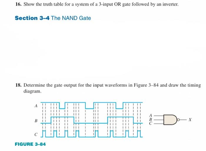 Solved 16. Show the truth table for a system of a 3-input OR | Chegg.com