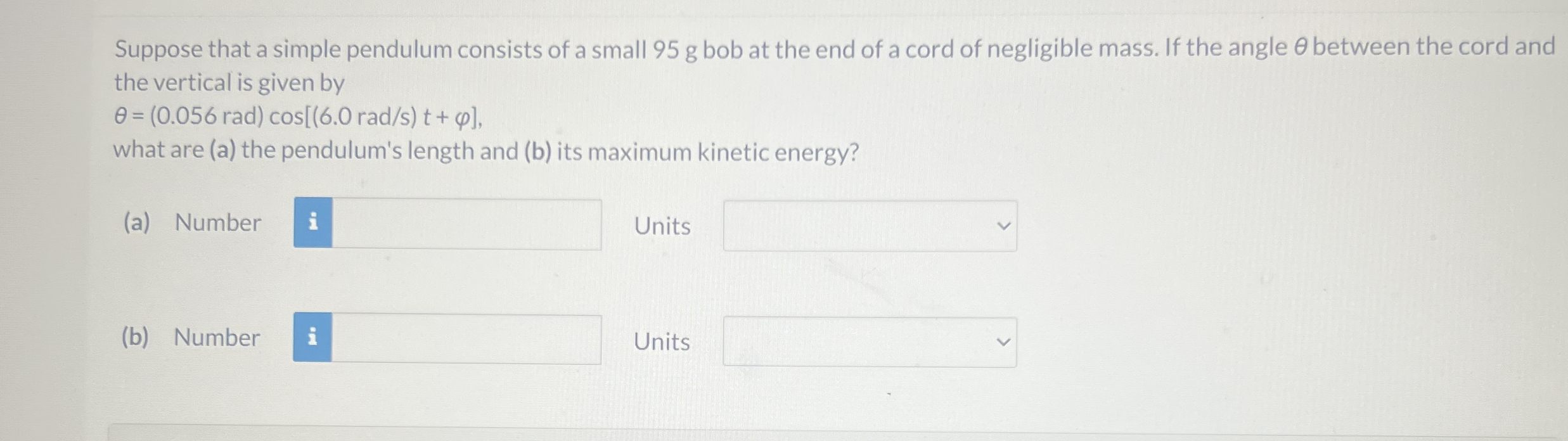 Solved Suppose that a simple pendulum consists of a small 95 | Chegg.com