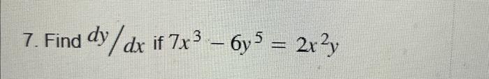 Solved 7x3−6y5=2x2y | Chegg.com