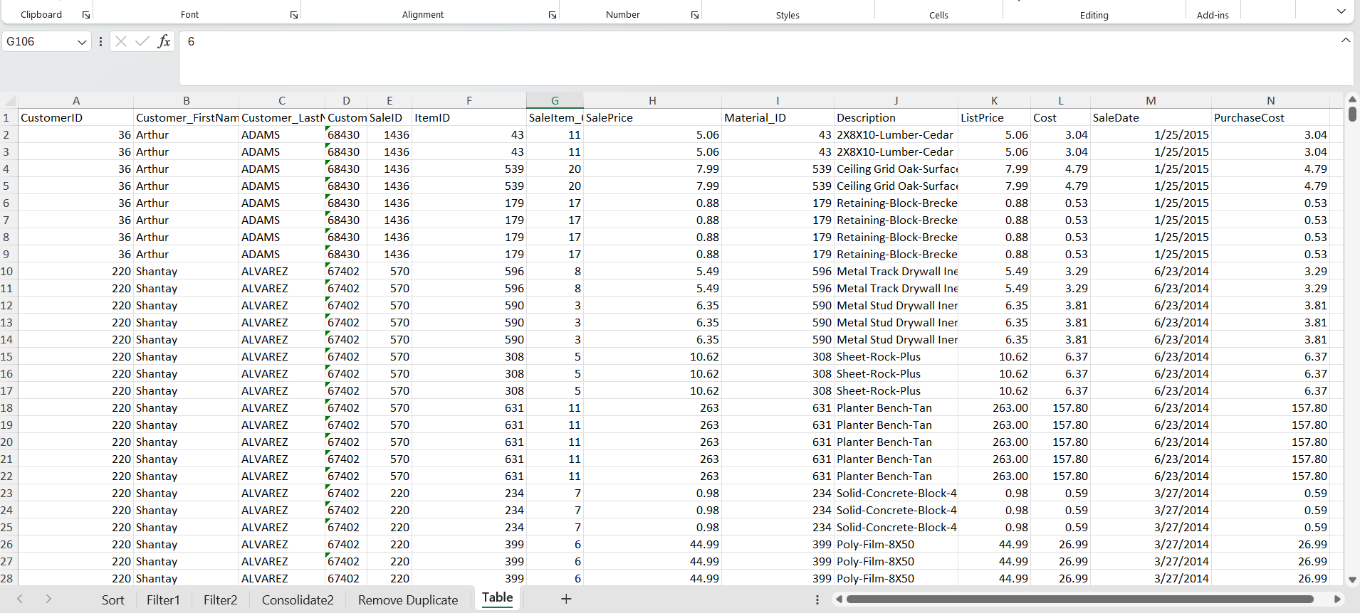 Solved Create a table in the “Table” ﻿worksheet. Include the | Chegg.com