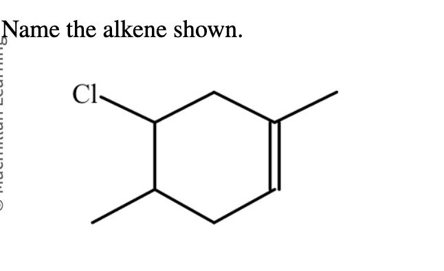Solved Name the alkene shown. Name the alkene shown. | Chegg.com