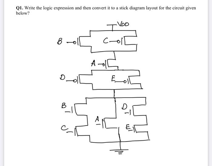 Solved Q1. Write the logic expression and then convert it to | Chegg.com
