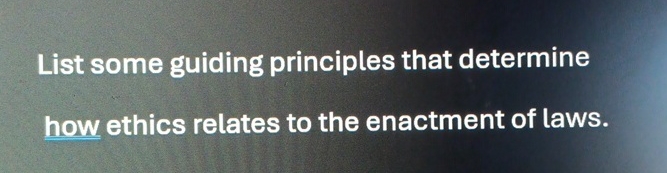 Solved List some guiding principles that determine how | Chegg.com