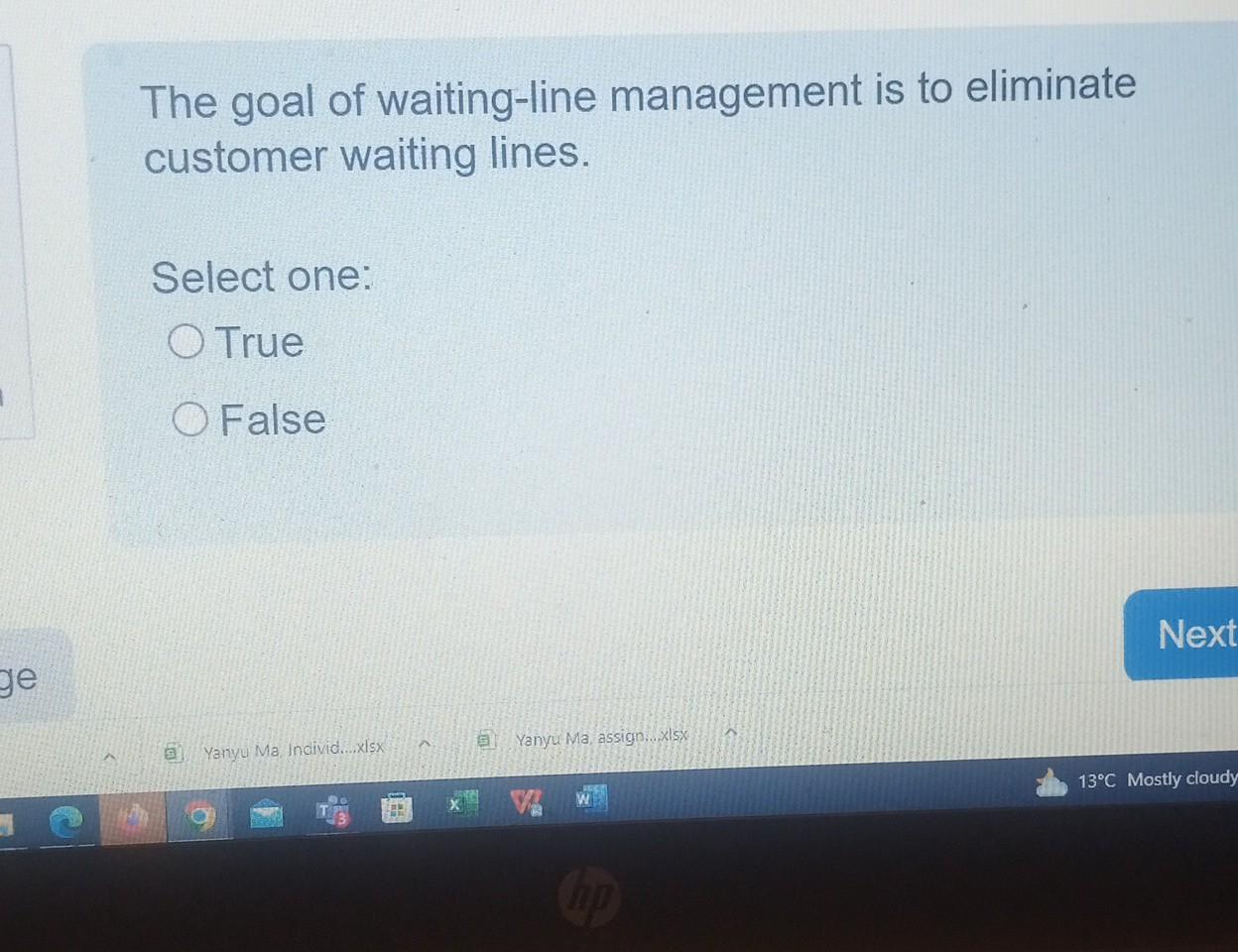 Solved The goal of waiting-line management is to eliminate | Chegg.com