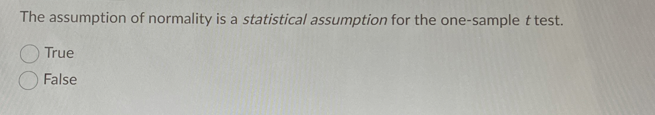 The assumption of normality is a statistical | Chegg.com