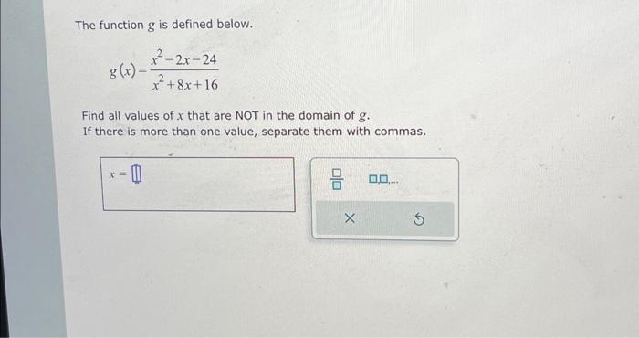 Solved The function g is defined below. | Chegg.com