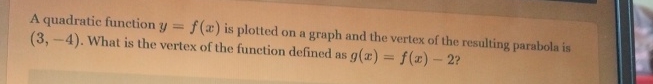 Solved A quadratic function y=f(x) ﻿is plotted on a graph | Chegg.com