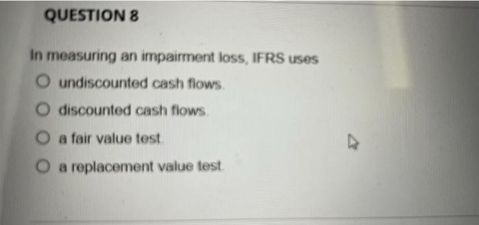 Solved QUESTION 9 Under IFRS, the recoverable amount of an | Chegg.com