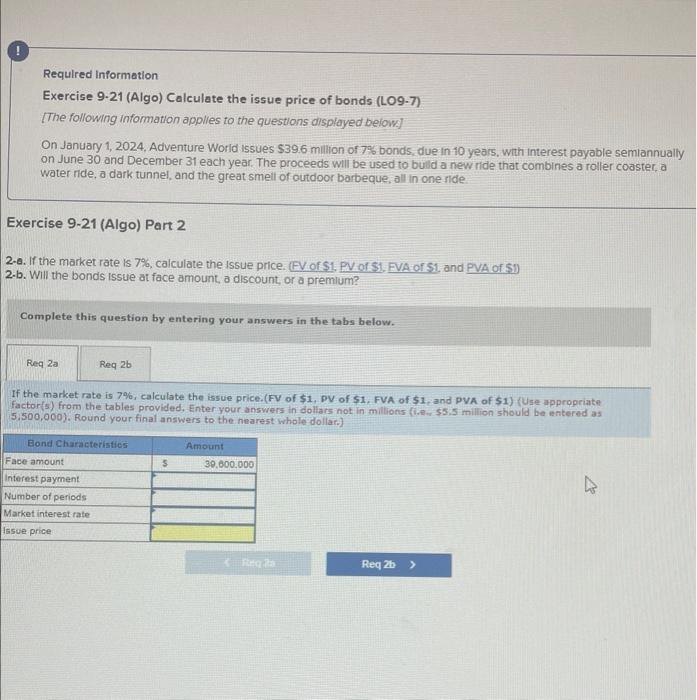 Solved Required Information Exercise 9-21 (Algo) Calculate | Chegg.com