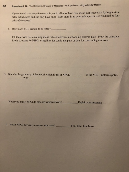 Name Section Experiment 13 Advance Study Assignment: | Chegg.com