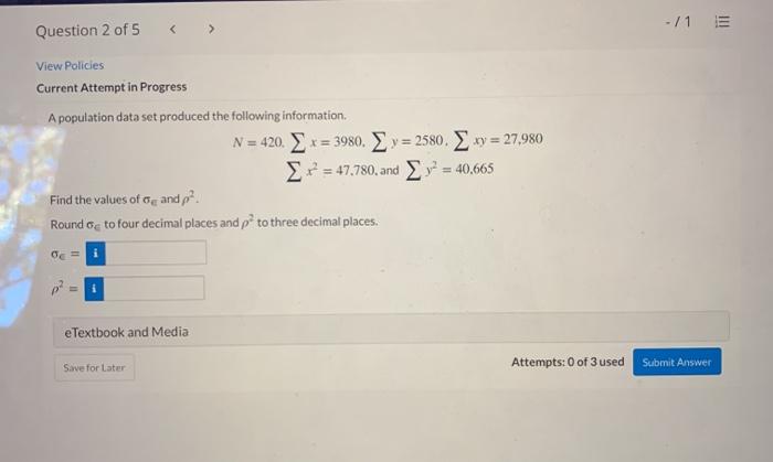 Solved -/ 15 Question 2 of 5 View Policies Current | Chegg.com