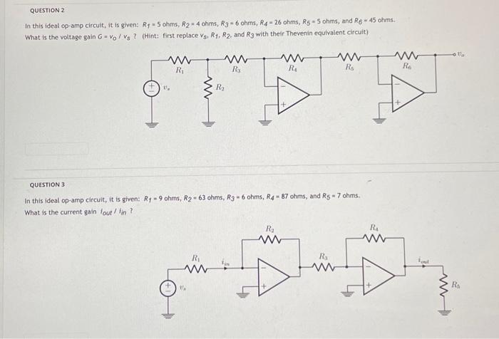 Solved In this ideal op-amp circuit, it is given: R1=5 ohms, | Chegg.com