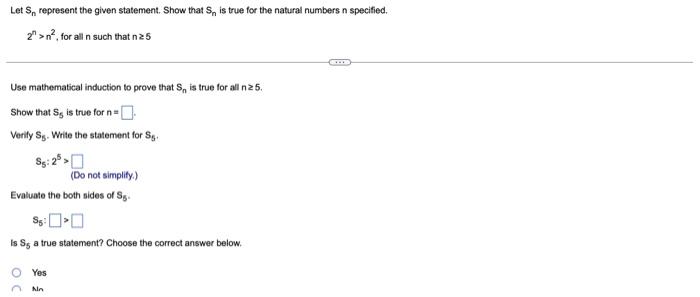 Solved Let Sn represent the given statement. Show that Sn is | Chegg.com