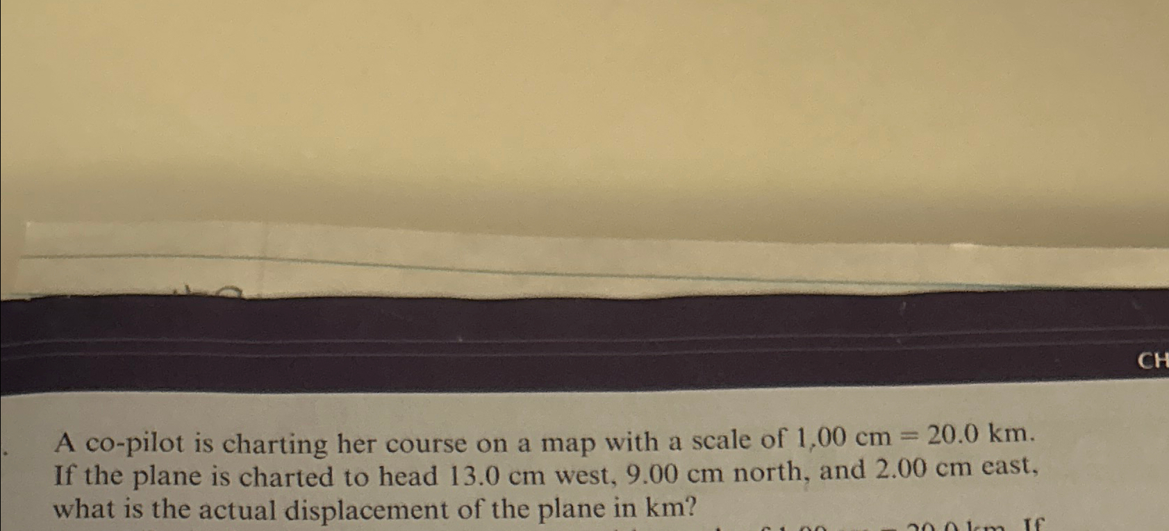 Solved A co-pilot is charting her course on a map with a | Chegg.com