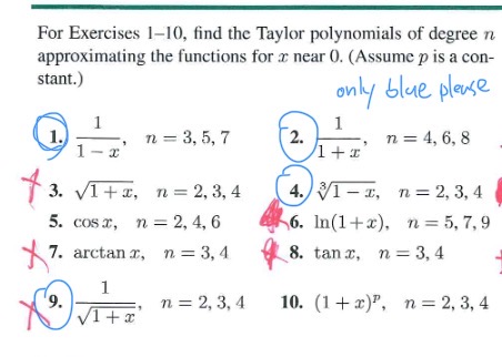 Solved For Exercises 1-10, ﻿find the Taylor polynomials of | Chegg.com