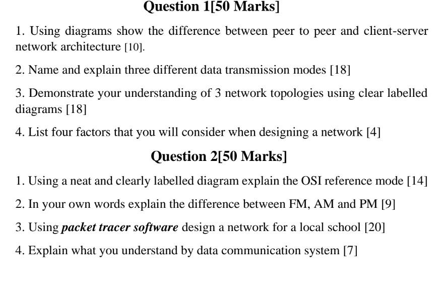 Solved 1. Using diagrams show the difference between peer to | Chegg.com