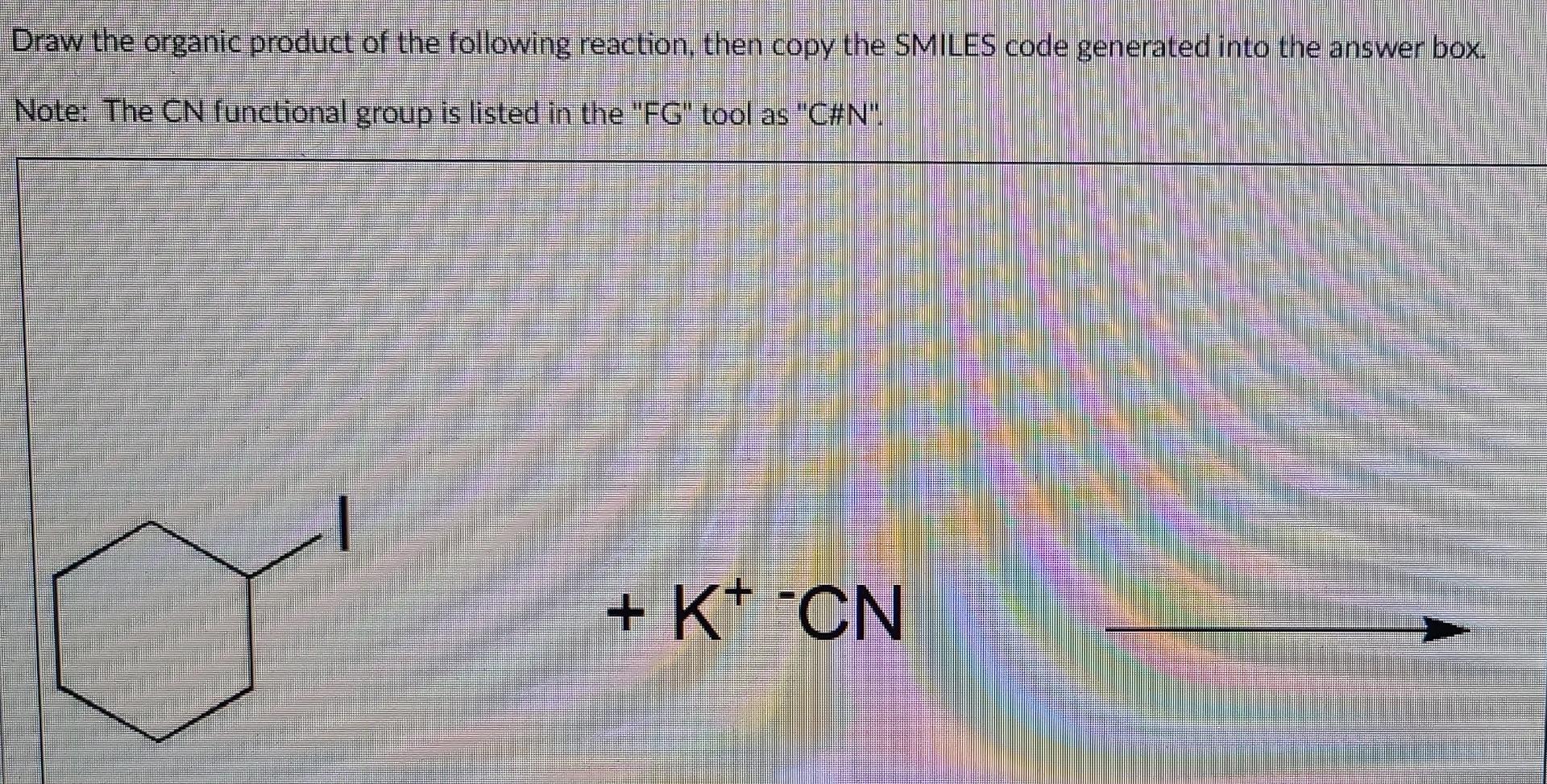 Solved Draw the organic product of the following reaction, | Chegg.com