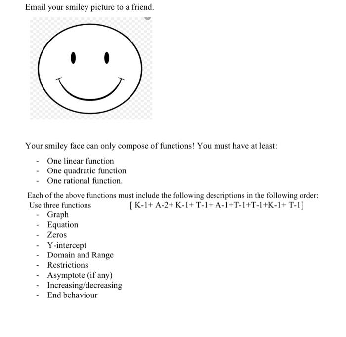 Solved Email your smiley picture to a friend. Your smiley | Chegg.com