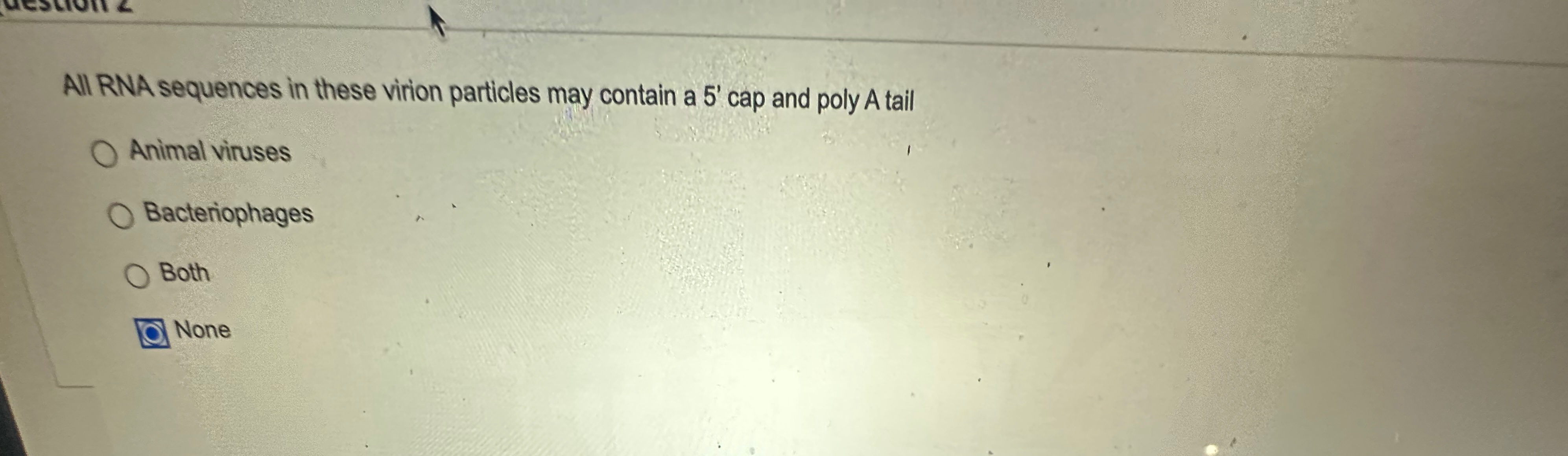 Solved All RNA sequences in these virion particles may | Chegg.com