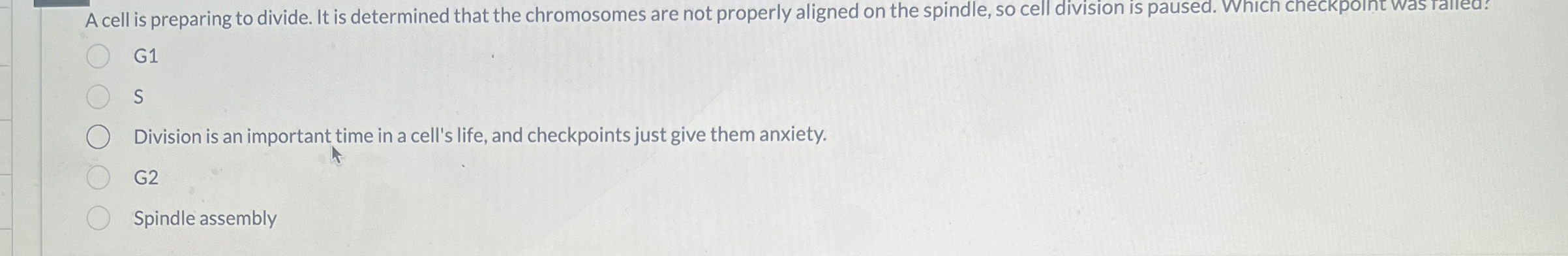 Solved A cell is preparing to divide. It is determined that | Chegg.com