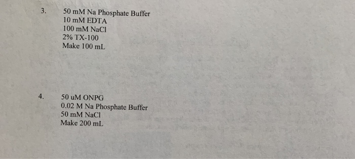 Solved Example: 50 mM Tris-Cl pH 8.0 5 mM NaC1 1 mM EDTA | Chegg.com
