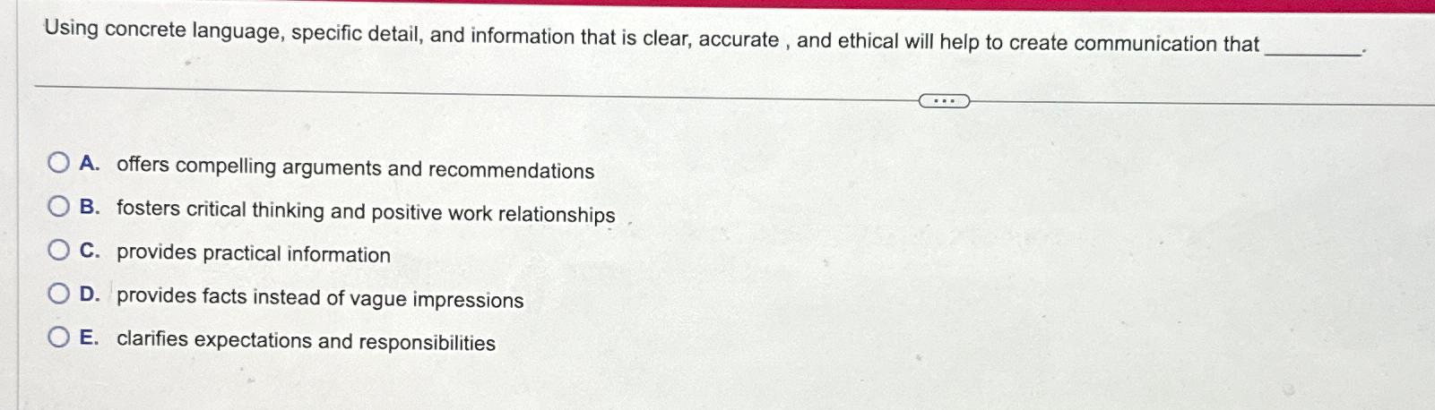 Solved Using concrete language, specific detail, and | Chegg.com