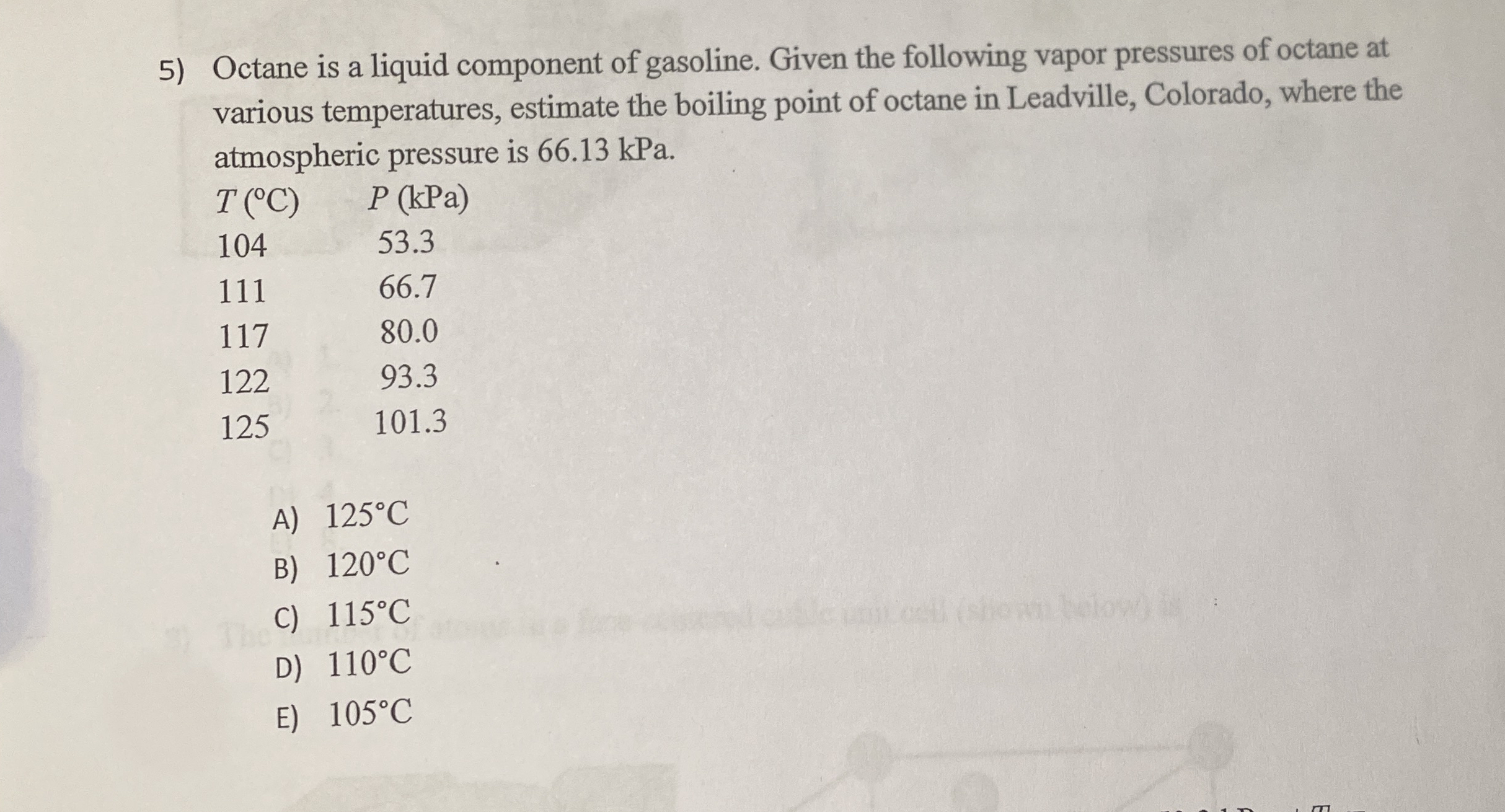 Solved Octane is a liquid component of gasoline. Given the | Chegg.com