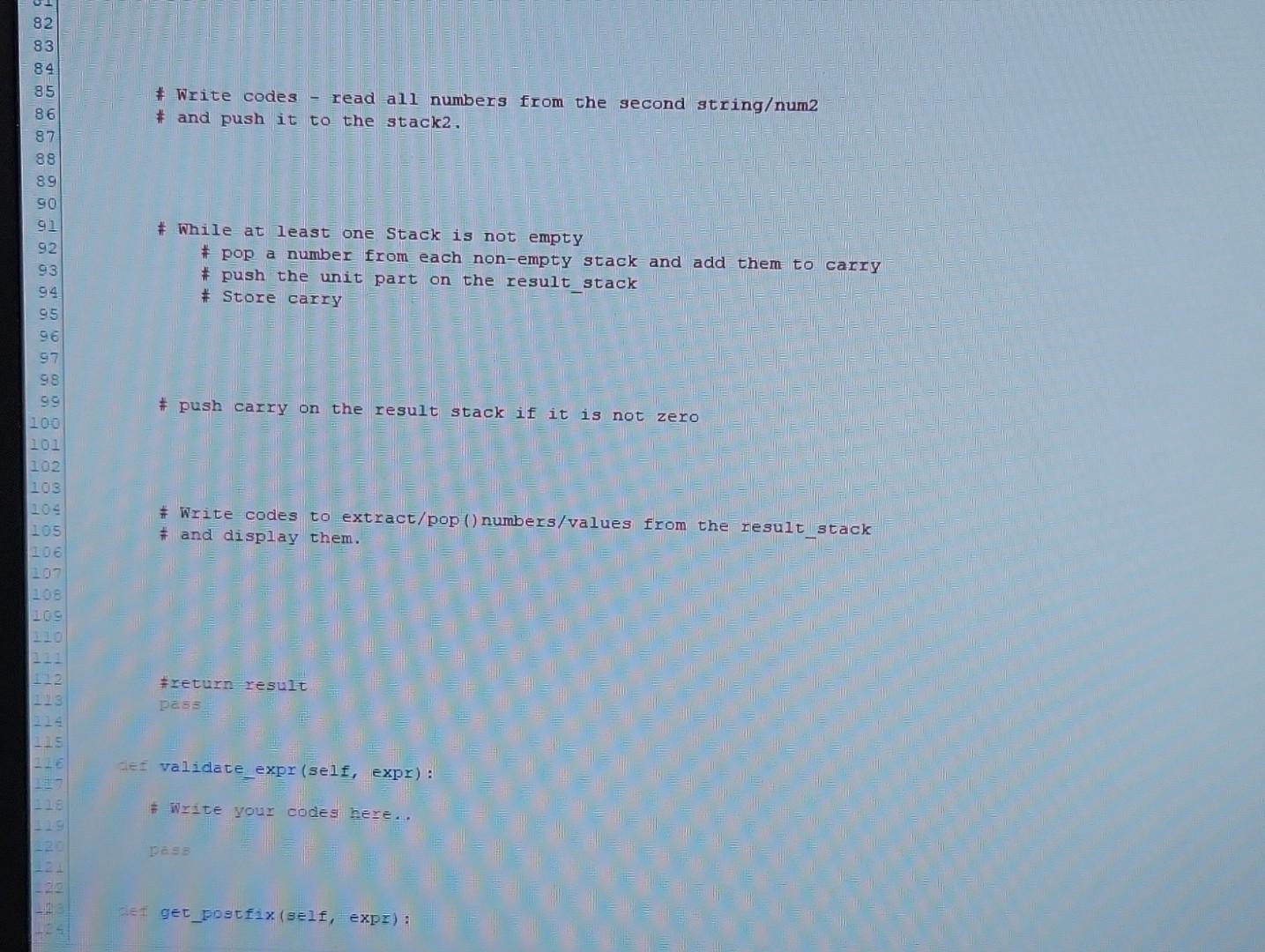 Solved in python. you need to implement specified | Chegg.com