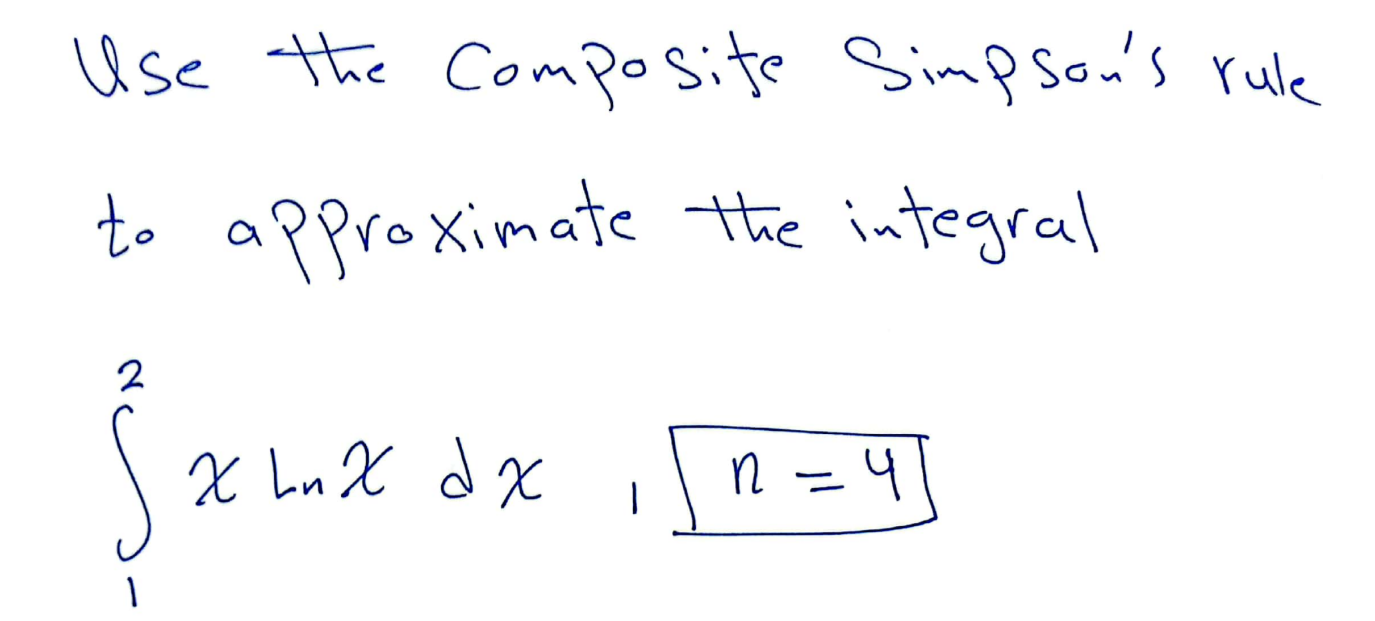 Solved Use the composite Simpson's rule to approximate the | Chegg.com