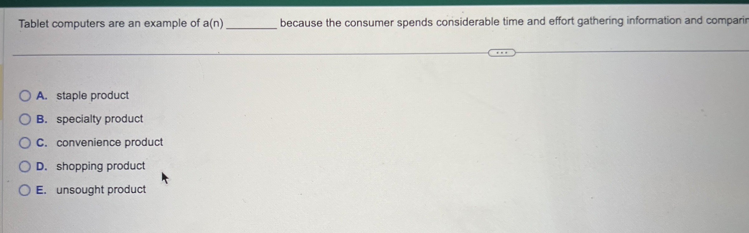 Solved Tablet computers are an example of a(n) ﻿because the | Chegg.com