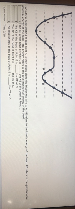 Solved Consider a bead starting at rest point F. It then | Chegg.com