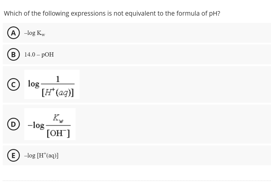 Solved Which of ﻿the following expressions is ﻿not | Chegg.com