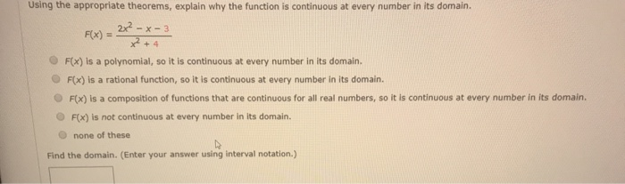 Solved Using the appropriate theorems, explain why the | Chegg.com