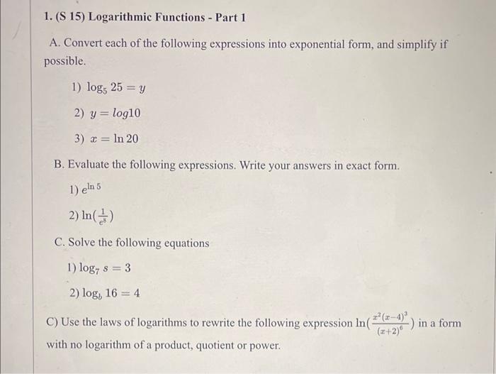Solved A. Convert each of the following expressions into | Chegg.com