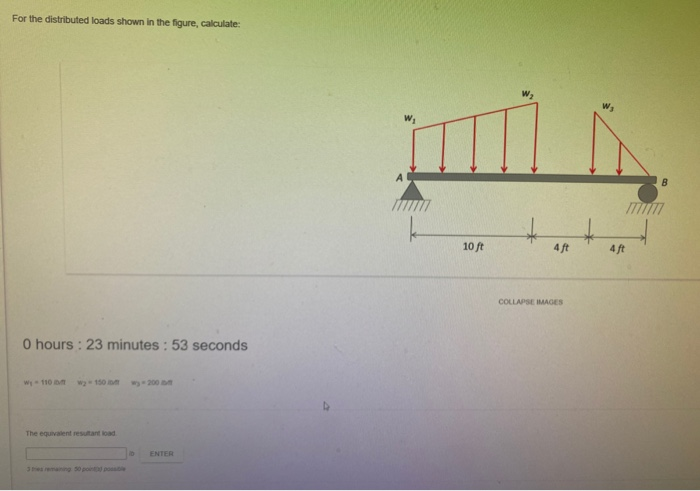 Solved For the distributed loads shown in the figure, | Chegg.com