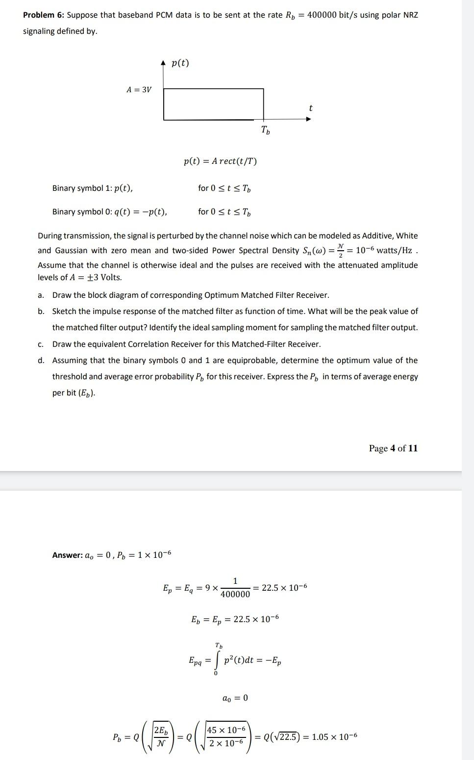 Solved Principles of Communication Systems **Binary | Chegg.com