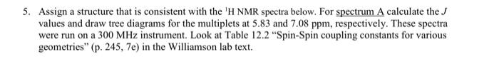 Solved 5. Assign a structure that is consistent with the 'H | Chegg.com