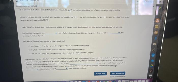 Solved a Aplia Assignment Ch 22 5. Expectations and the | Chegg.com