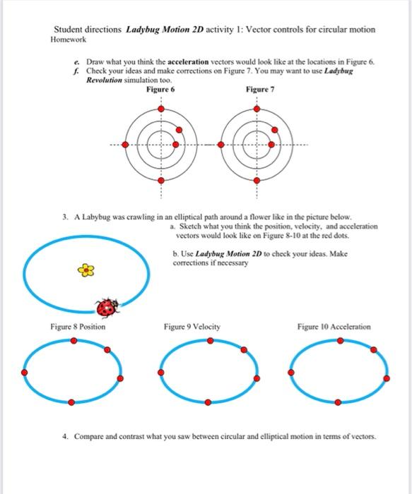 Solved Student directions Ladybug Motion 2D activity 1: | Chegg.com