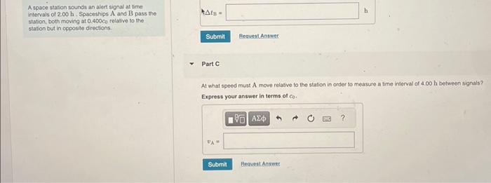 Solved A space station sounds an alert signal at time | Chegg.com