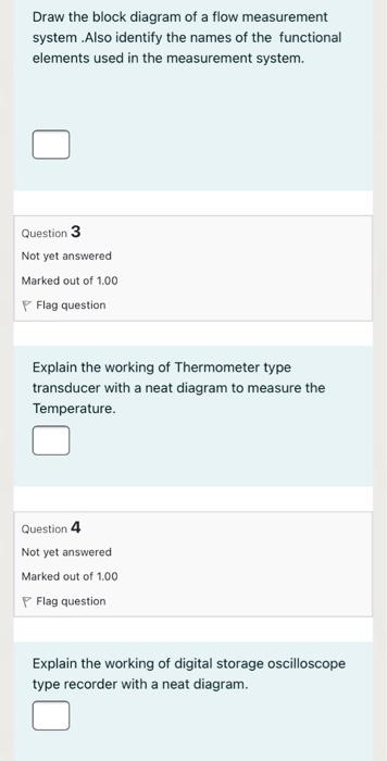 Solved Draw the block diagram of a flow measurement system | Chegg.com
