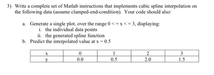 Solved 3) Write a complete set of Matlab instructions that | Chegg.com