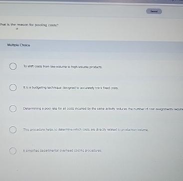 Solved what is the reason fot pooling costs?Mintole Choice | Chegg.com