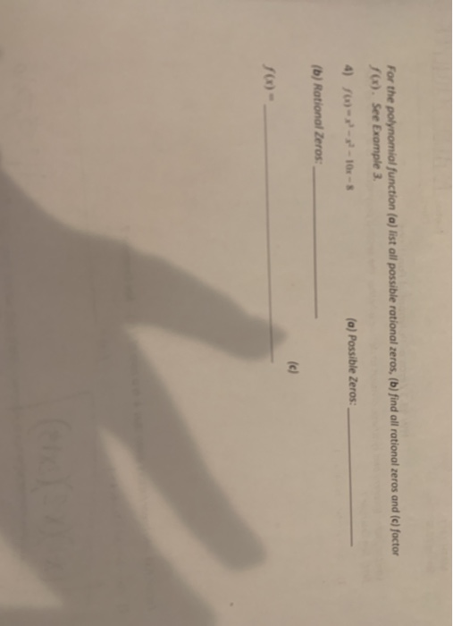 Solved For the polynomial function (a) list all possible | Chegg.com