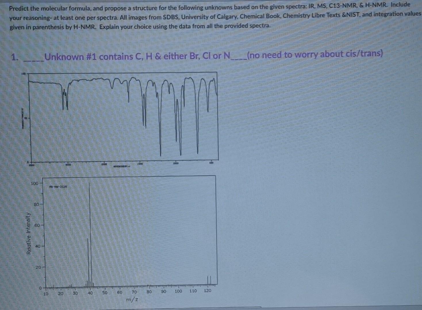 Solved Predict the molecular formula, and propose a | Chegg.com Solved Predict the molecular formula, and propose a | Chegg.com